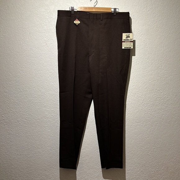 Sears | Pants | Vintage Sears Roebuck Permaprest Mens Brown Flexslax ...